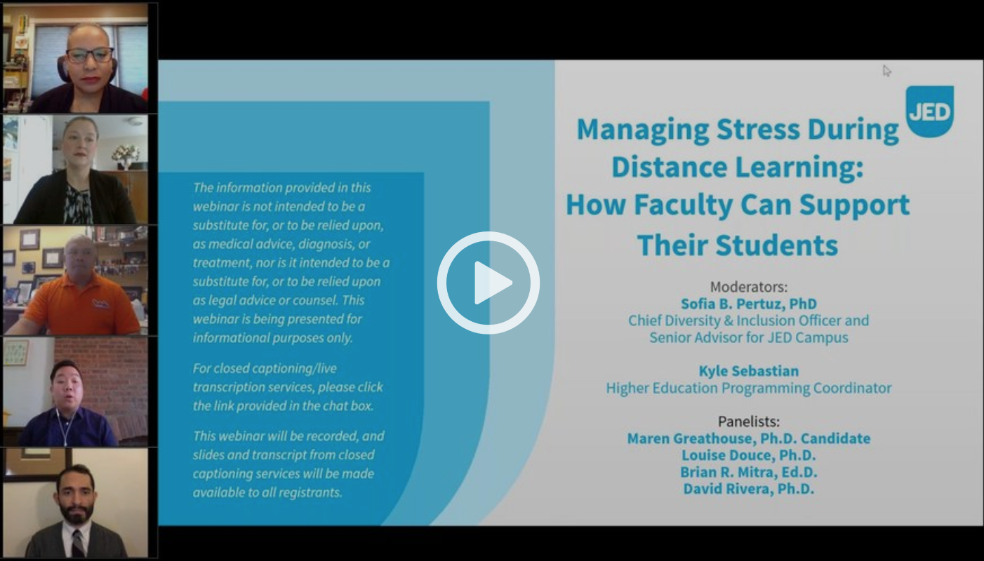 Managing Stress During Distance Learning – How Faculty Can Support ...